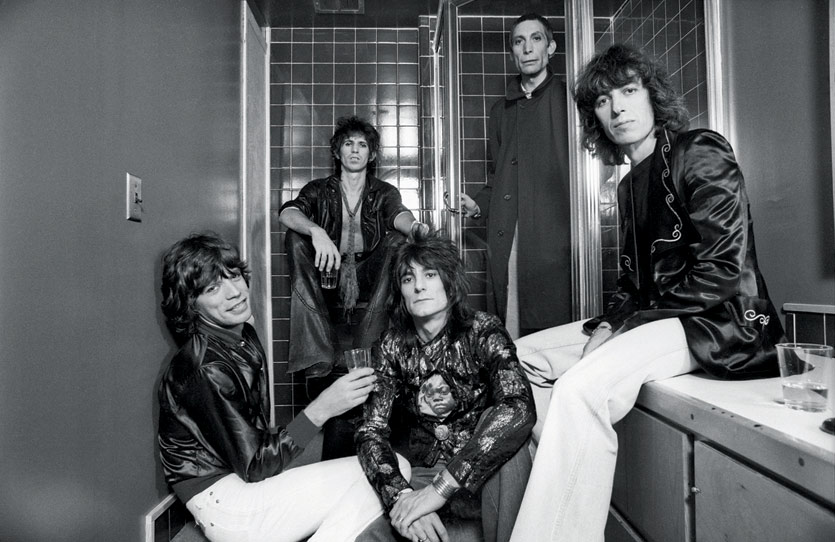 The Rolling Stones Group Portrait in a Bathroom, NYC, 1977 | San ...