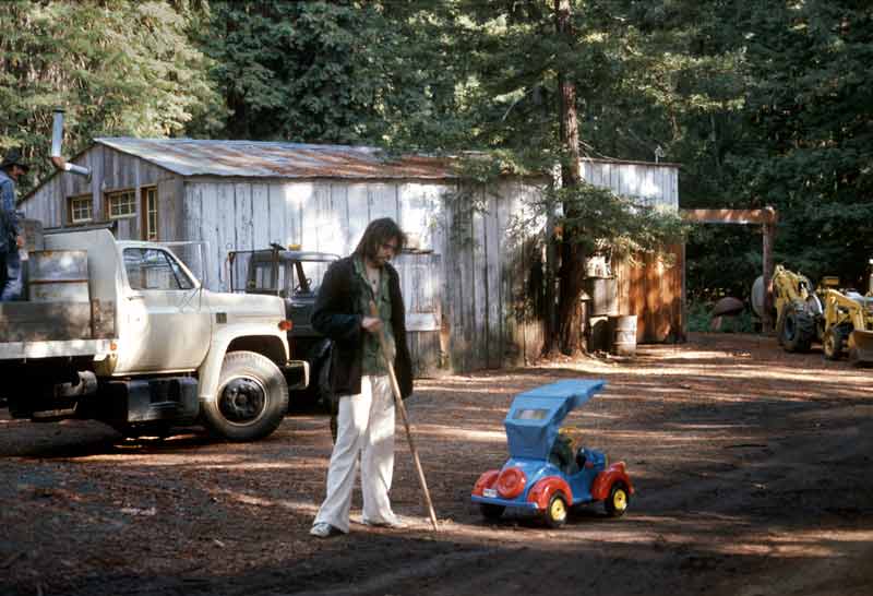 Neil Young with his Son Zeke, Broken Arrow Ranch, Woodside CA, 1976 ...