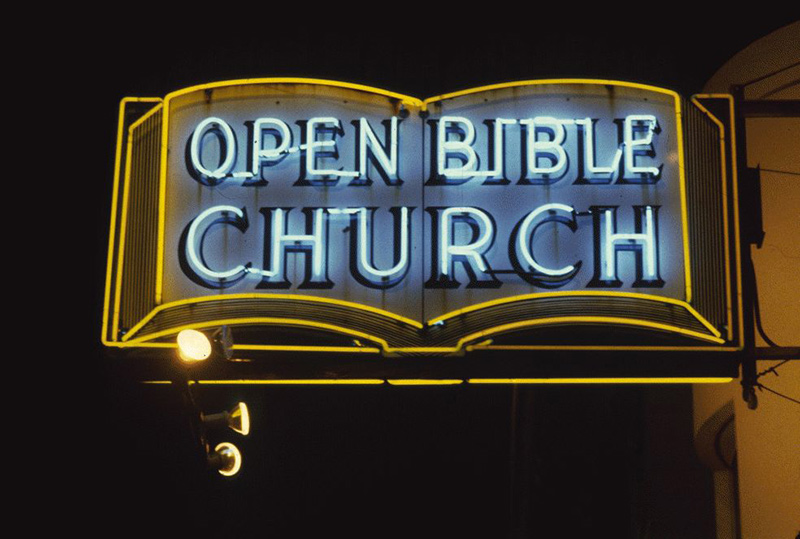 San Francisco Neon Series, Open Bible Church, 1980 | San Francisco Art ...