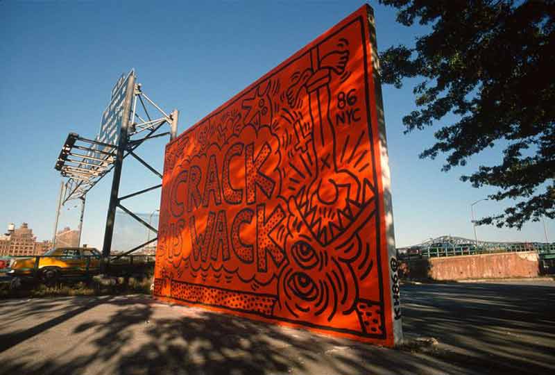 Keith Haring, "Crack is Wack", Harlem, NYC, 1986 | San Francisco Art ...