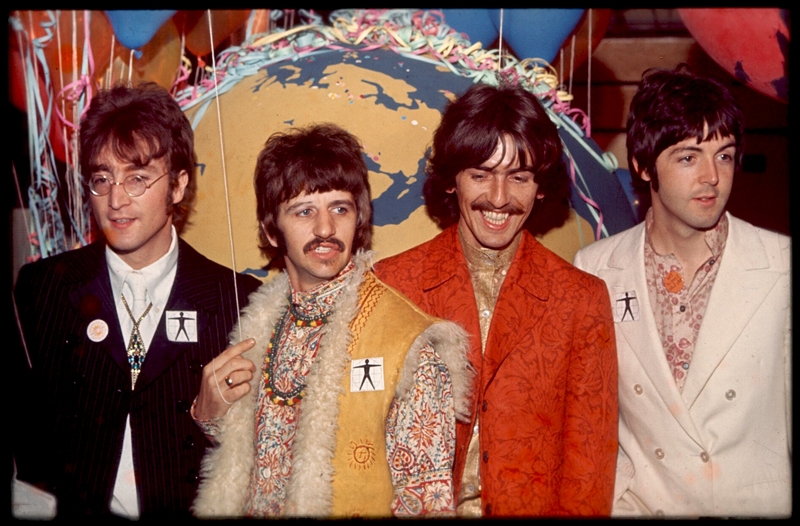The Beatles Posing Together, "Our World" Satellite Broadcast Press ...