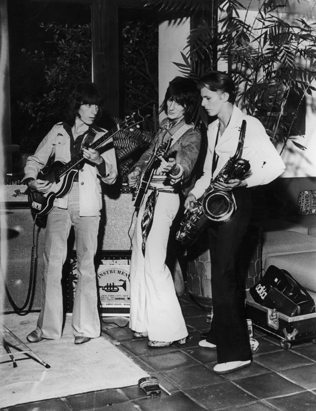 Bill Wyman, Ronnie Wood and David Bowie at Peter Seller's House, 1976 Bill Wyman, Ronnie Wood and David Bowie at Peter Seller's House, 1976